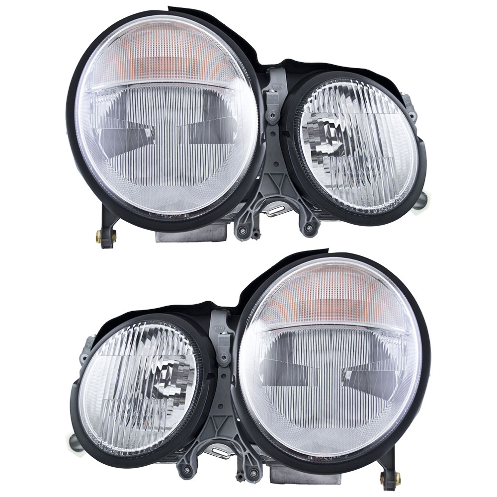 2002 Mercedes Benz E320 Headlight Assembly Pair Headlight Assembly Pair ...