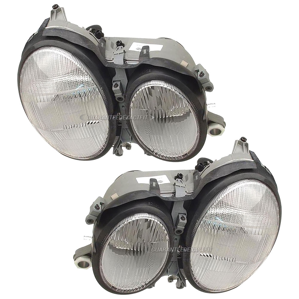 2000 Mercedes Benz E320 Headlight Assembly Pair Headlight Assembly Pair ...