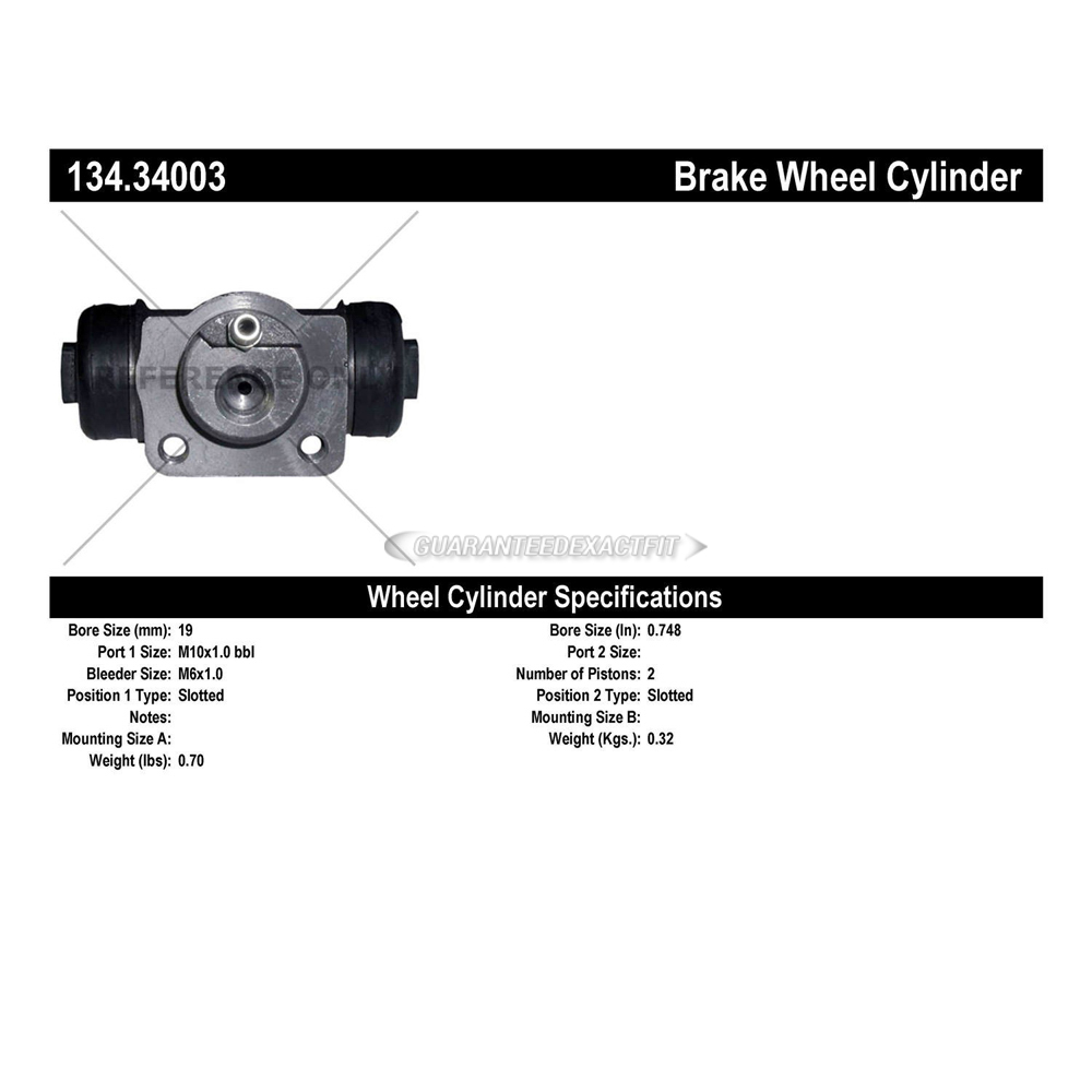 Centric Parts Premium Wheel Cylinder - Preferred 134.34003 - Buy Auto Parts