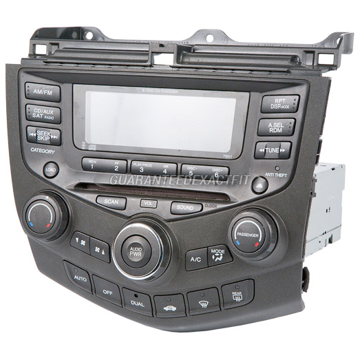 2005 Honda Accord Radio or CD Player AM-FM-XM-6CD Radio With Face Code ...